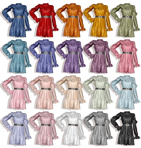 Rimings Pearl Belt And Frill Velvet Dress Early Rimings