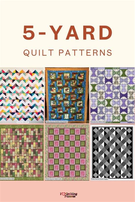 Top 5 Yard Quilt Patterns 6 Bonus Patterns For Sale I Love