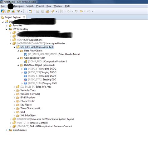 Bw4hana Modeling Scenario Step By Step Sap Community