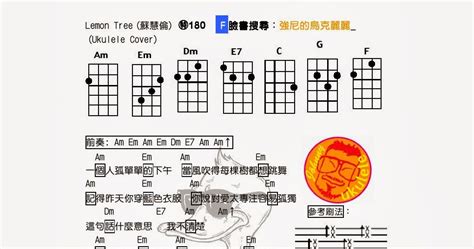 強尼的烏克麗麗 Johnny Ukulele音樂教室 180 Lemon Tree 檸檬樹 蘇慧倫 強尼的烏克麗麗譜 Johnnys