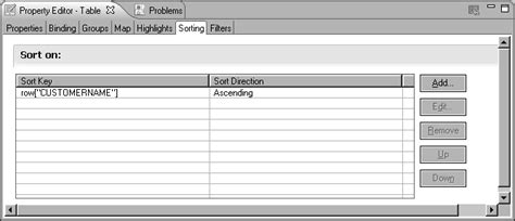 Eclipse Birt Report Developer Guide Galileo Sort The Data