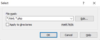 Select Unselect Dialog WinSCP