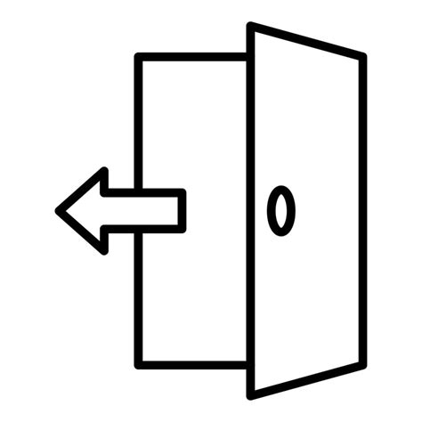 Exit Door Icon Style Vector Art At Vecteezy