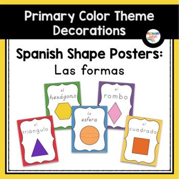 Spanish Shape Posters Las Formas By Primary Delight Tpt