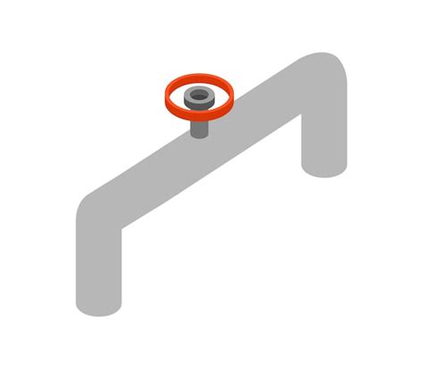 아이소메트릭 가스 파이프라인 프리미엄 벡터