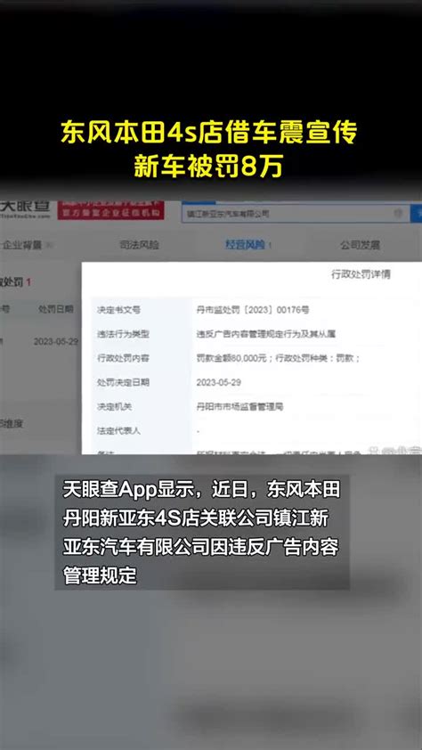 东风本田4s店借车震宣传新车被罚8万手机新浪网