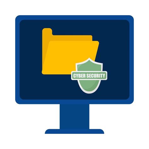 Cyber Security Folder In Computer Illustration 38005838 Vector Art At