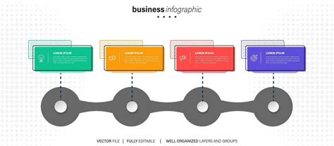 Business Data Visualization Timeline Infographic Icons Designed For Abstract Background