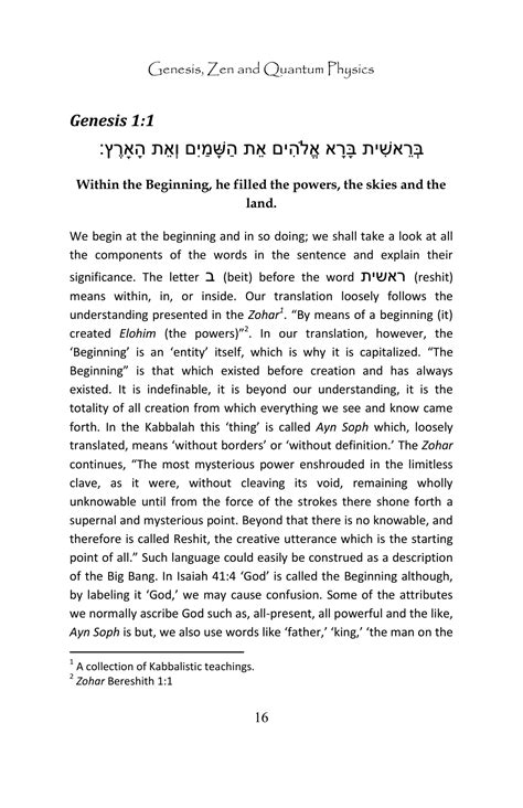 Book Genesis Zen And Quantum Physics