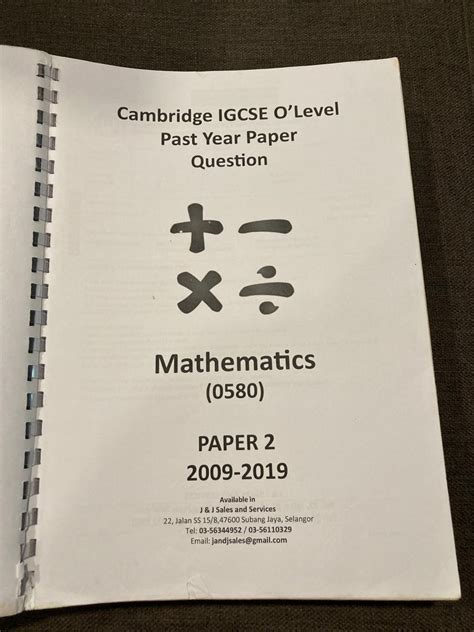 Igcse Mathematics Past Year Paper Hobbies And Toys Books And Magazines