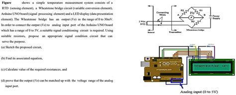 Figure Shows A Simple Temperature Measurement System Consists Of A Rtd Sensing Element A