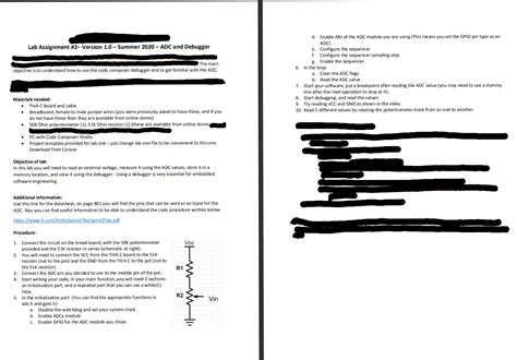 Write The Code Functionality That Read An External Voltage Measure Course Hero