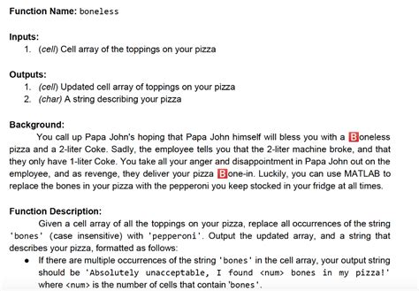 Solved Function Name Boneless Inputs 1 Cell Cell Array