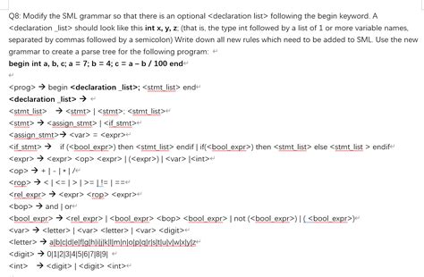 Solved No Need For Drawing The Parse Tree I Just Want To Chegg