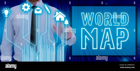 Text Showing Inspiration World Map Business Idea A Diagrammatic Representation Of The Surface