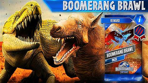 New Boomerang Brawl Pack Jurassic World The Game Youtube