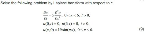 Solved Solve The Following Problem By Laplace Transform With Chegg Com