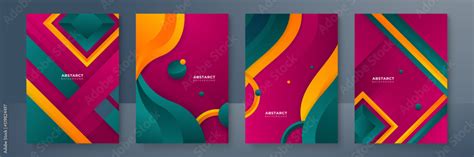 Abstract Trendy Gradient Flowing Geometric Pattern Background Texture