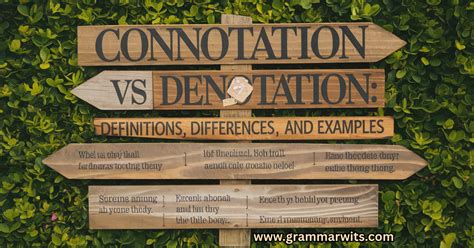 Connotation Vs Denotation Definitions Differences And Examples
