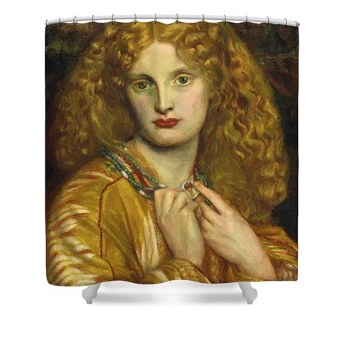 New Artwork For Sale Helen Of Troy 1863 Shower Curtain By Rossetti Dante Gabriel