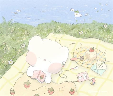 플라워비룸 다꾸 · 문구 · 스티커 룽지와 호도가 딸기밭에 간사이 꽃비는 딸기 케이크를 먹고 딸기를 잔뜩 먹는 꿈을 꾸고 있어요🍓 ️ 요즘 딸기철이라