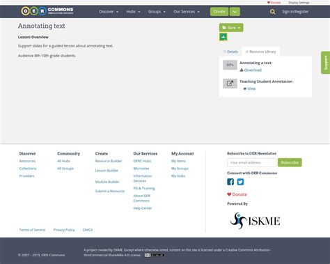 Annotating Text Oer Commons
