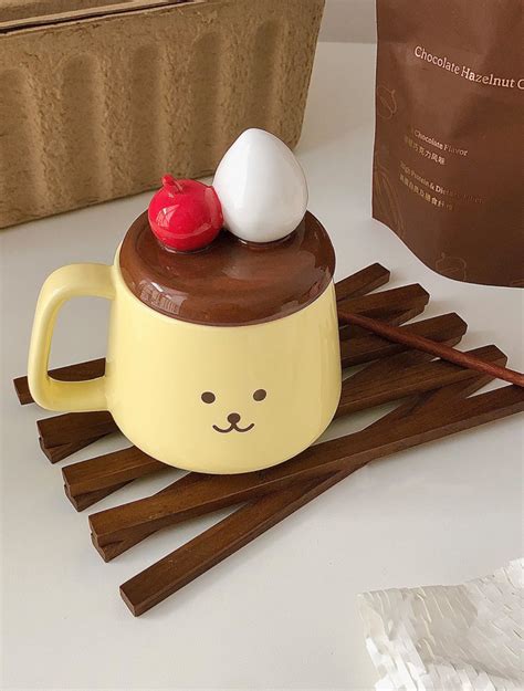 모모피너츠 모모피너츠 모모피너츠 폼푸딩 머그컵 머그덮개 세트 홈카페 컵 선물 학교 직딩 사무실 머그 위시버킷 위시버킷