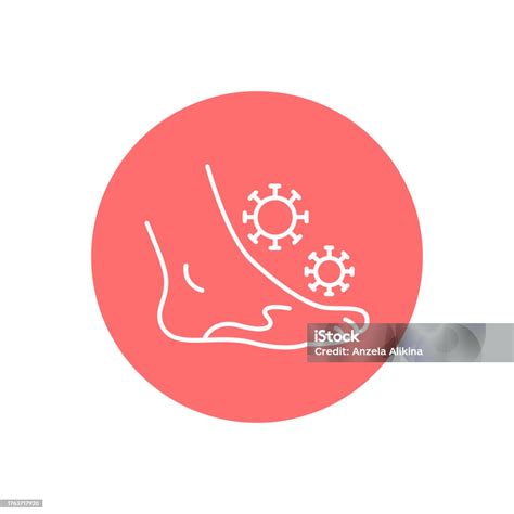 진균증 발 검은 선 아이콘입니다 피부과 질환 개념에 대한 스톡 벡터 아트 및 기타 이미지 개념 개념과 주제 건강관리와 의술 Istock