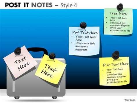 Marketing Diagram Post It Notes Style Business Cycle Diagram