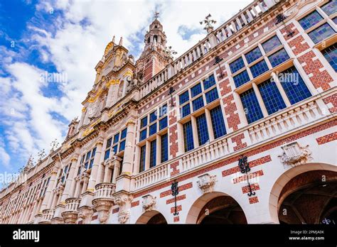 Facade Of Central Library Of The Catholic University Of Leuven Rebuilt After The Fire Of 1940
