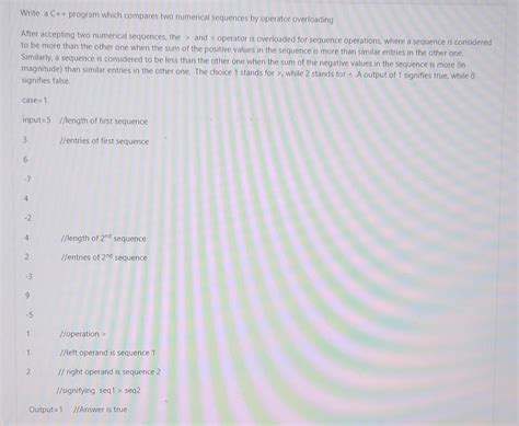 Solved Write A C Program Which Compares Two Numerical