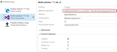 Msbuild How Do I Get The The Expected Output From A Tfs 2015 Build To Match My Xaml Build