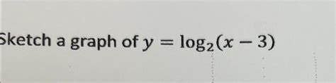 Solved Sketch A Graph Of Y Log2 X 3