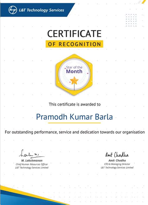 Pramodh Kumar On Linkedin Happy To Share The Achievement In Ltts