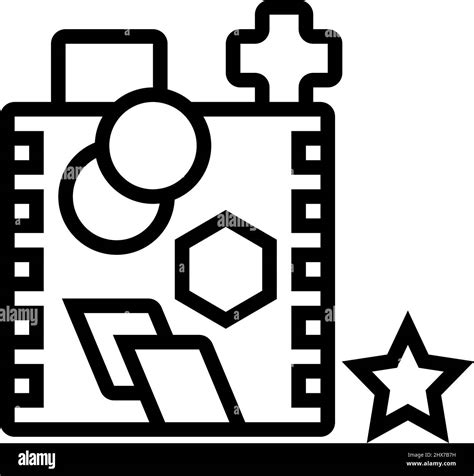 Shape Sorting Line Icon Vector Illustration Stock Vector Image And Art