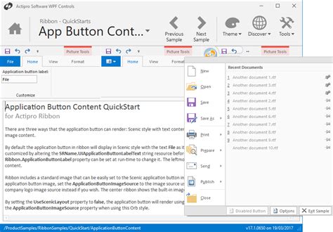Actipro Ribbon For Wpf