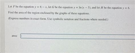 Solved Let F Be The Equation Y X Let G Be The Equation Chegg Com