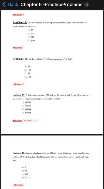 Answered Back Chapter 6 Practice Problems Solution B Problem 17 Find The Number N Of