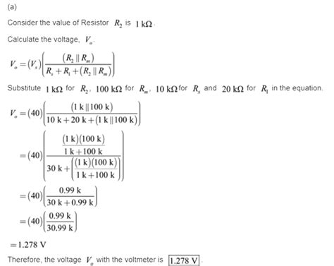 Solved A Voltmeter Is Used To Measure In The Circuit In Fig The Answer