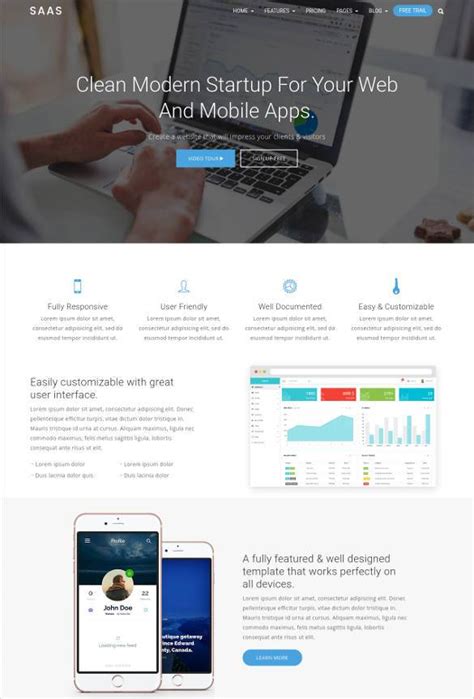 Bootstrap Mobile App Template