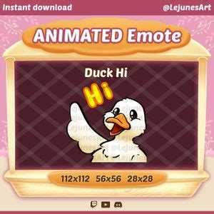 Animated Duck Emote Meme Twitch Emotes Twitch Emote Youtube Emote Discord Emote