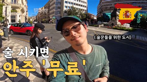 스페인 남부 그라나다의 신기한 문화 술 마시면 음식값을 안 받는구요 🇪🇸 Youtube