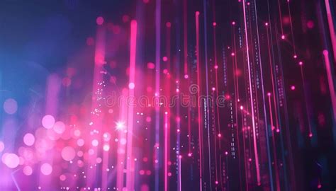 Futuristic Data Visualization With Abstract Technology Background Stock Illustration