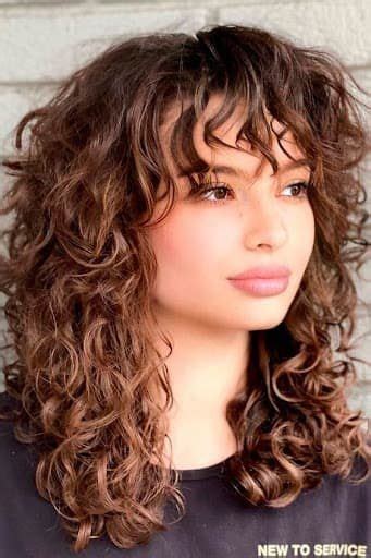 Thick Curly Hair With Curtain Bangs Naturally Curly Hair Curtain