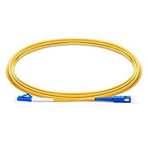 Sc Lc Single Mode Simplex 3 Meter Fiber Optic Patch Cord Pvc Yellow