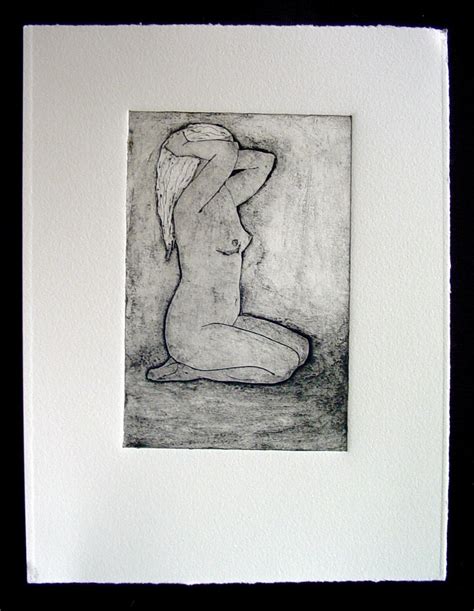 Nude Figure Study Hand Pulled Collagraph Print Etsy