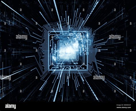 Backdrop Design Of CPU Graphic And Abstract Design Elements To Provide Supporting Composition