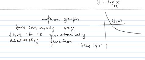 Is Logx Is Monotonically Decreasing Function When Base Is Greater Tha Askiitians