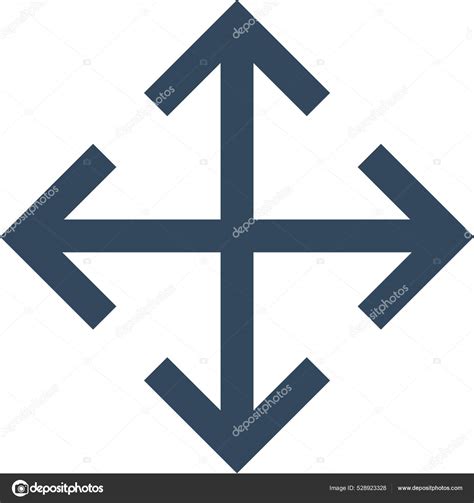 Cursor Direction Drag Icon Outline Style Stock Vector By ©iconfinder