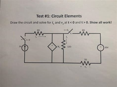 Solved Test 1 Circuit Elements Draw The Circuit And Solve